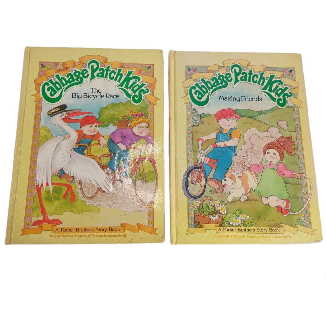 Set of 2 Vintage 1984 CABBAGE PATCH KIDS Hardcover Parker Brothers ...