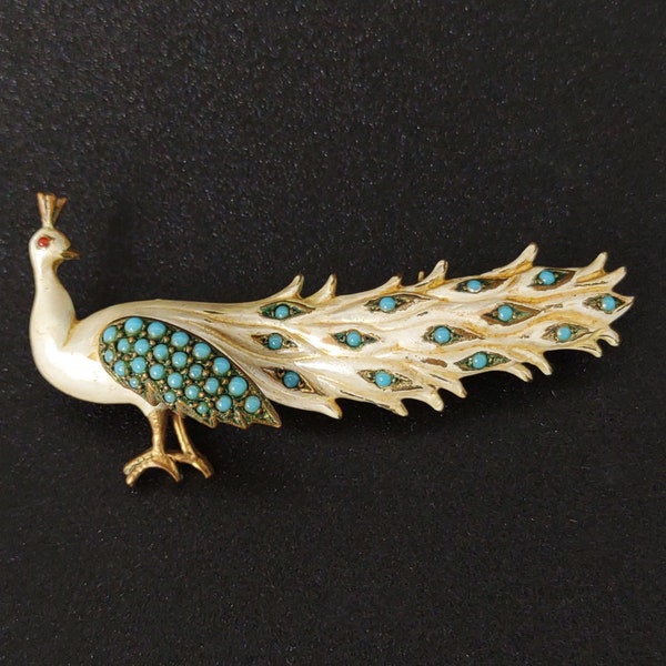 Peacock Enamel Pin - Etsy