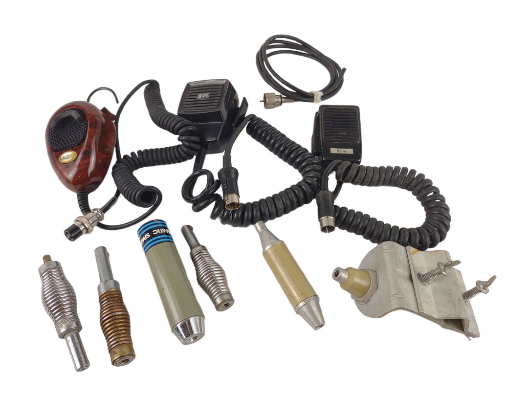 Vintage Mixed Lot Of Cb Radio Parts Microphones Connector Etsy