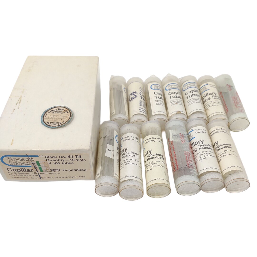 Vintage Lot Set of 1200 Capillary Tubes General Scientific & Cal-mark ...