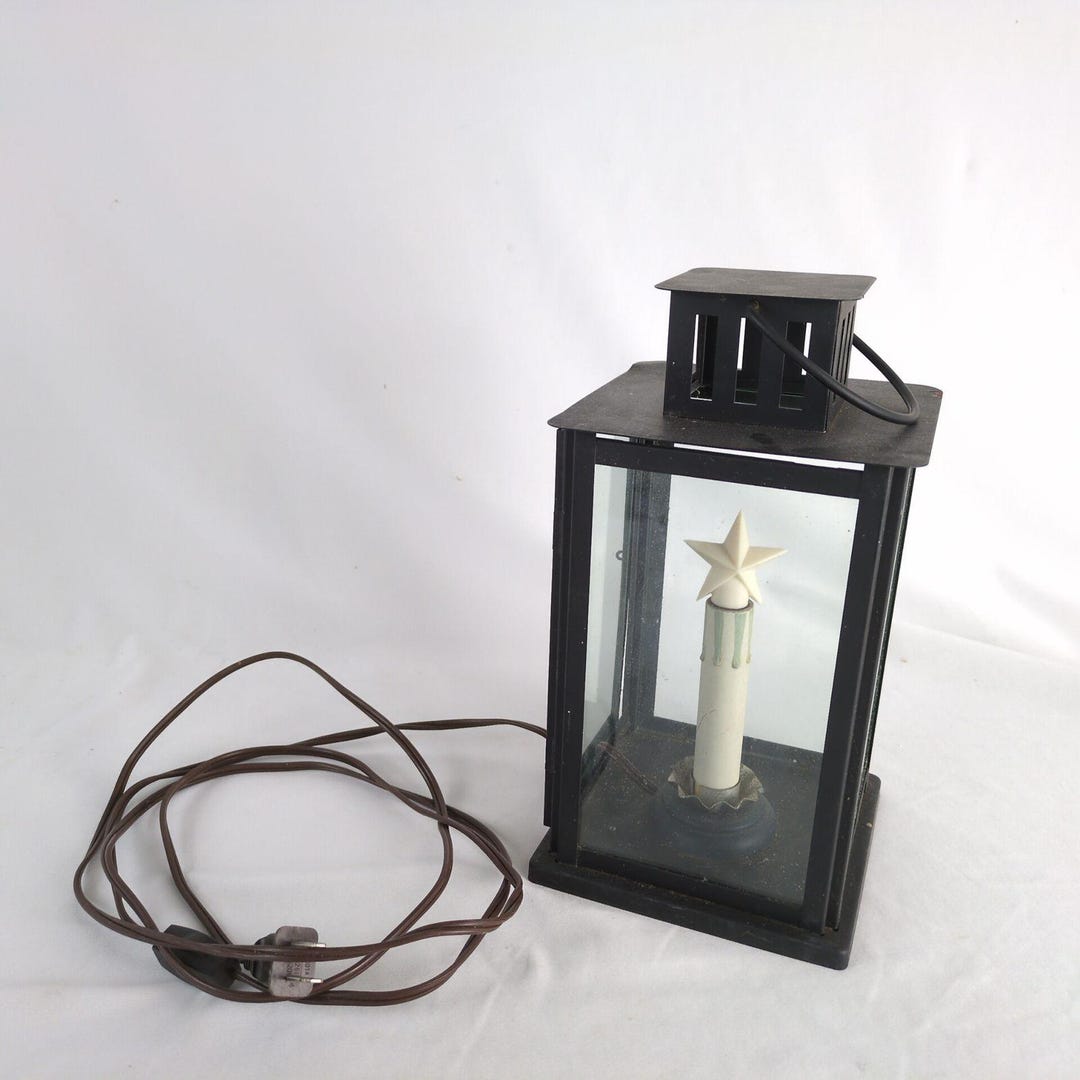 Vintage 90s-y2k Bel Air Lighting Black Metal Star Candle Lantern ...