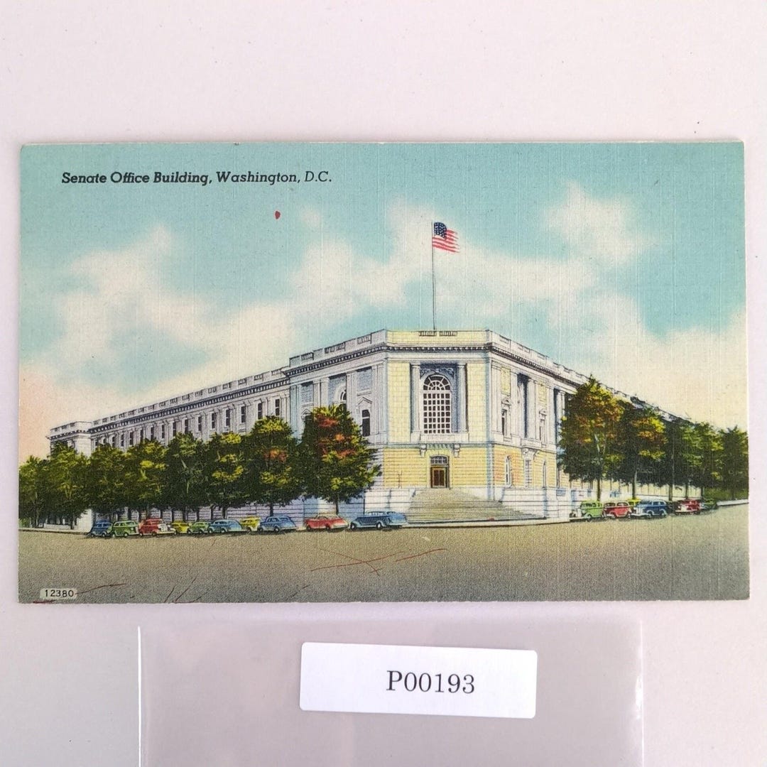 Vintage Washington DC Linen Postcard Senate Office Building 1940s 1950 ...