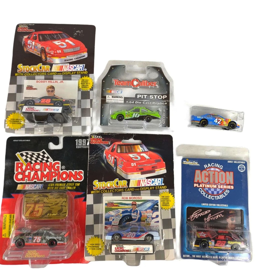 Vintage Set of 6 Die Cast Race Cars Action Team Caliber Racing ...