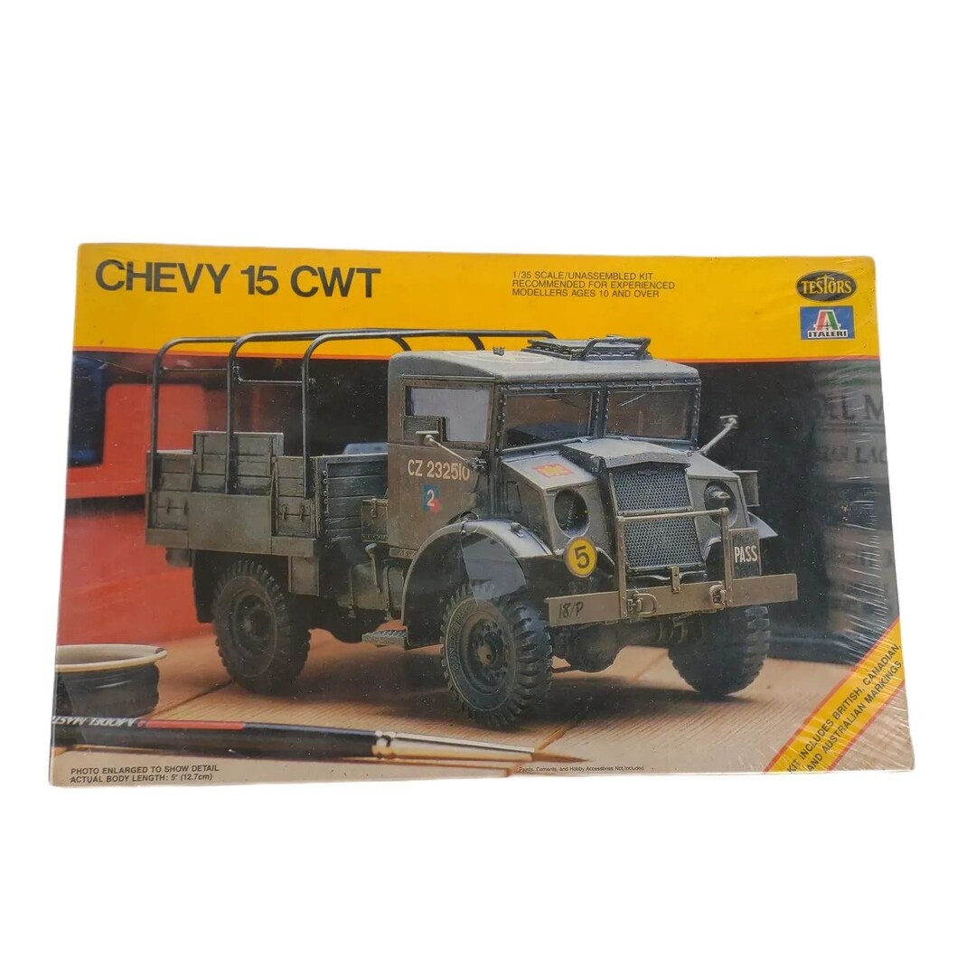 1983 Testors Italeri CHEVY 15 CWT Model Kit 1/35 Scale NEW Sealed ...