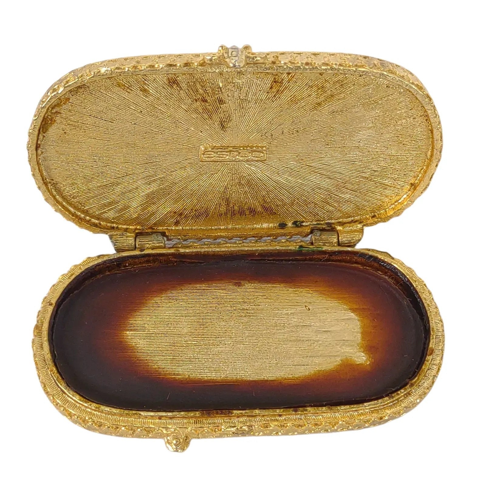 Vintage Estee Lauder Blue Enamel Gold-tone Solid Perfume Keepsake ...