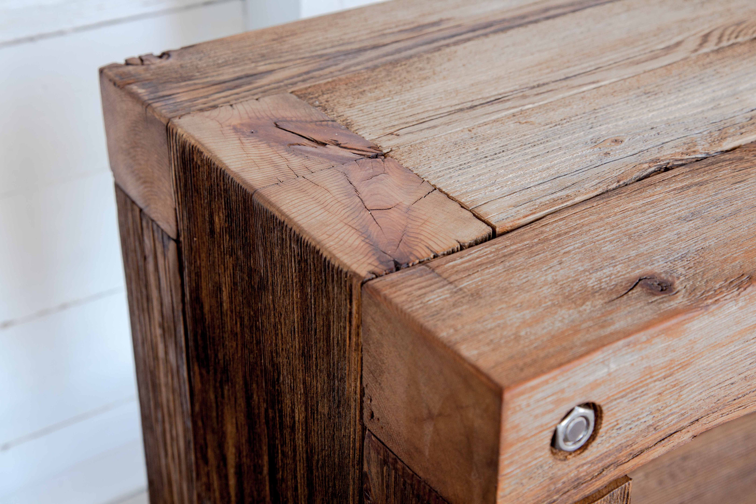 Vintage Wood MCM TV Media Console Coffee Table Bench | Etsy