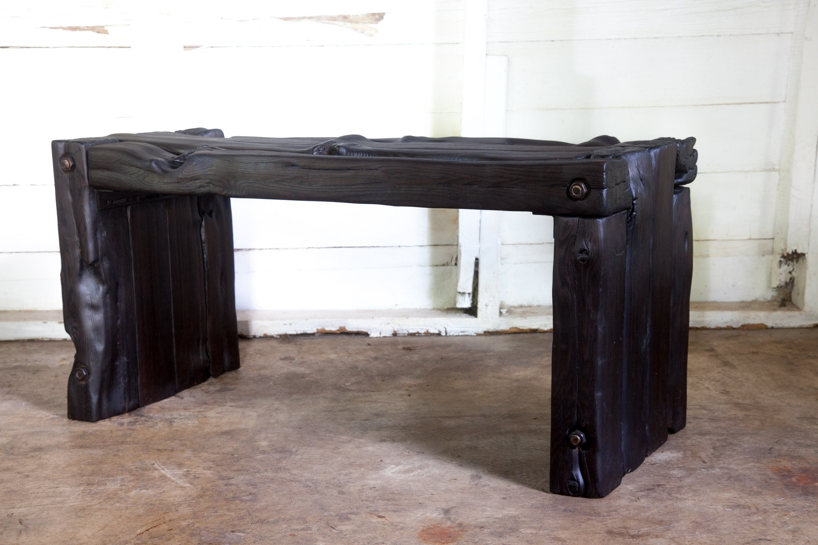 Yakisugi Bench Wabi-sabi Organic Modern Vintage Wood - Etsy