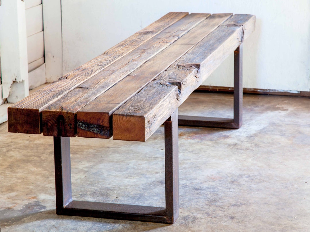 Mid-century Modern Platform Bench Vintage Wood Coffee Table 54" - Etsy