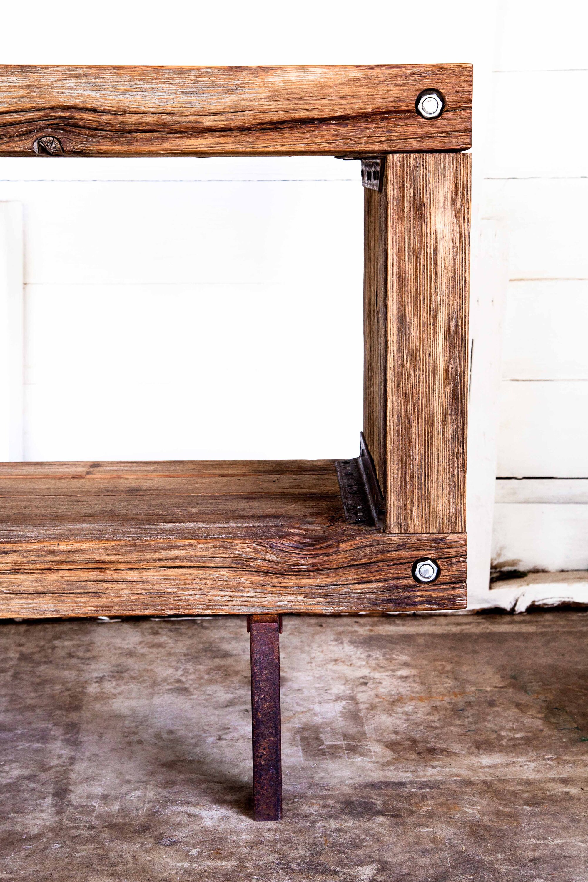 Vintage Wood MCM TV Media Console Coffee Table Bench | Etsy