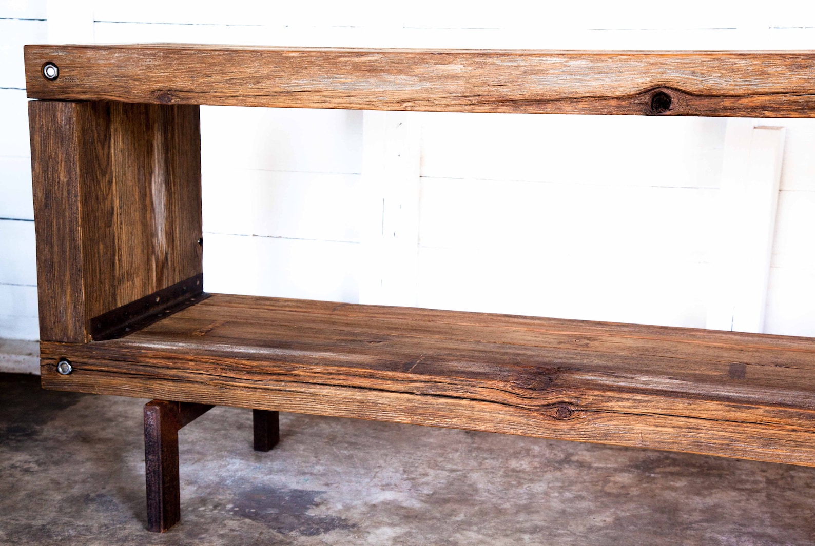 Vintage Wood MCM TV Media Console Coffee Table Bench | Etsy