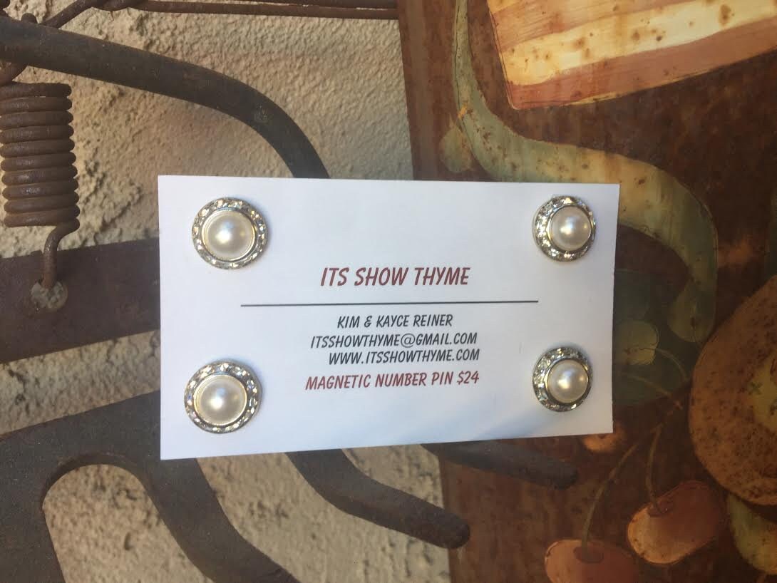 13mm Pearl Magnetic Number Pin Saddle seat Pageant sash pin | Etsy