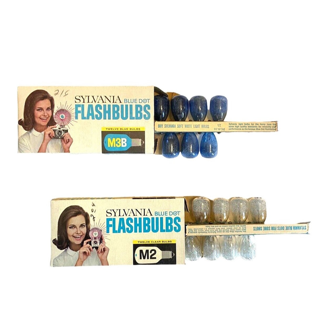 Sylvania Flashbulbs M3B M2 Partial Packs Clear Blue Vintage Camera ...