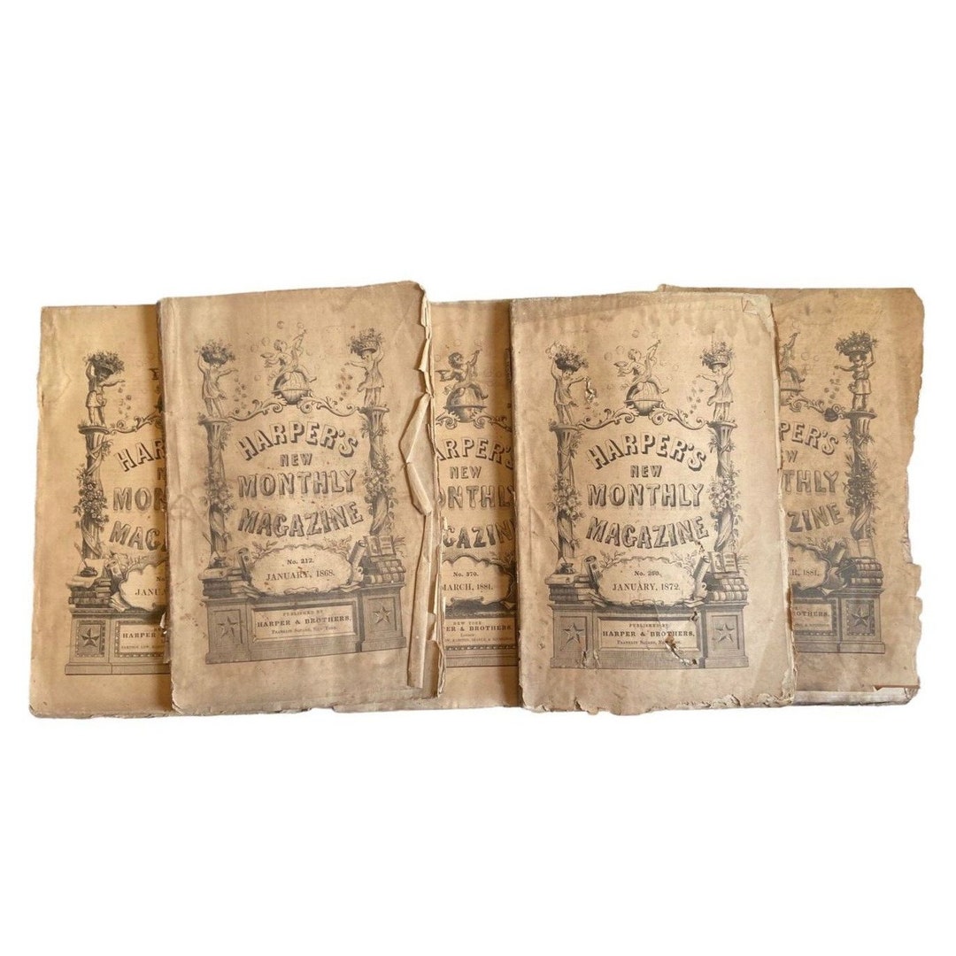 Antique Harper's Magazine Collection, 1868-1881 Ephemera (5 Issues) - Etsy