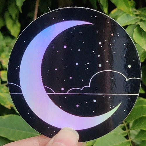 Decorative Crescent Moon Vinyl Decal for Laptops Cups Water - Etsy
