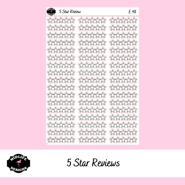 Five Star Stickers - Etsy