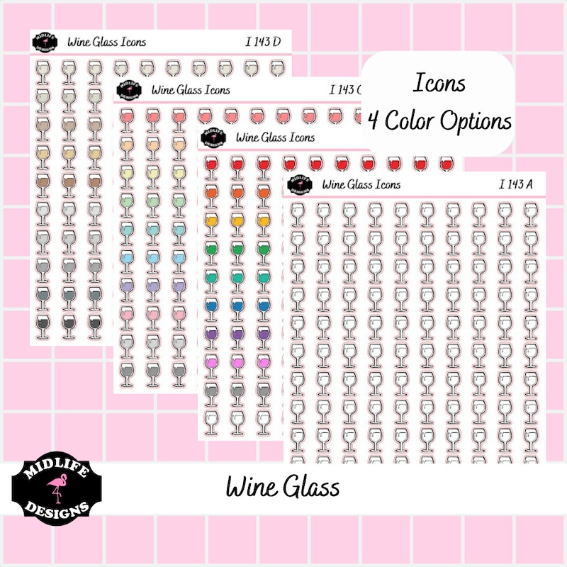 Wine Glass Stickers - Etsy