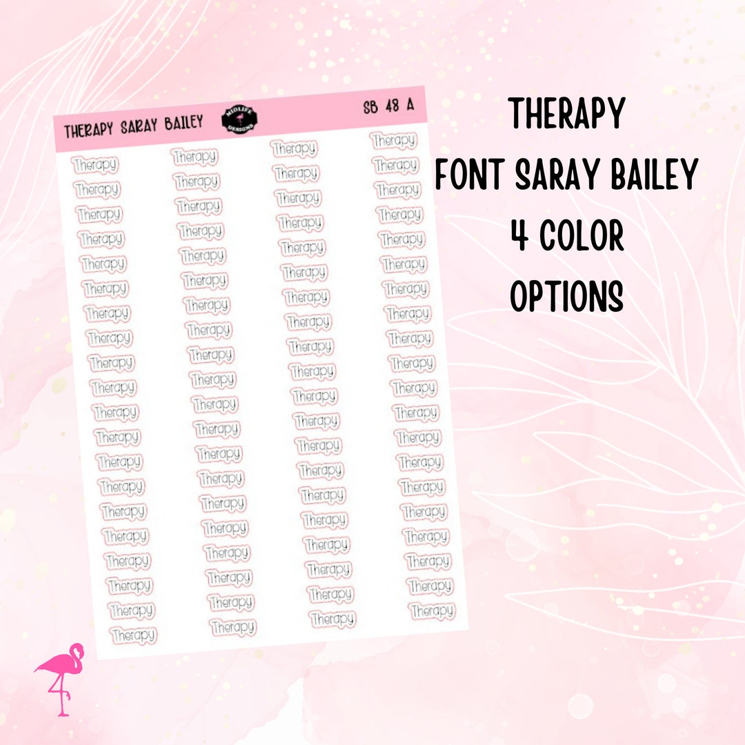 THERAPY SCRIPT STICKERS Therapy Schedule Stickers Color - Etsy