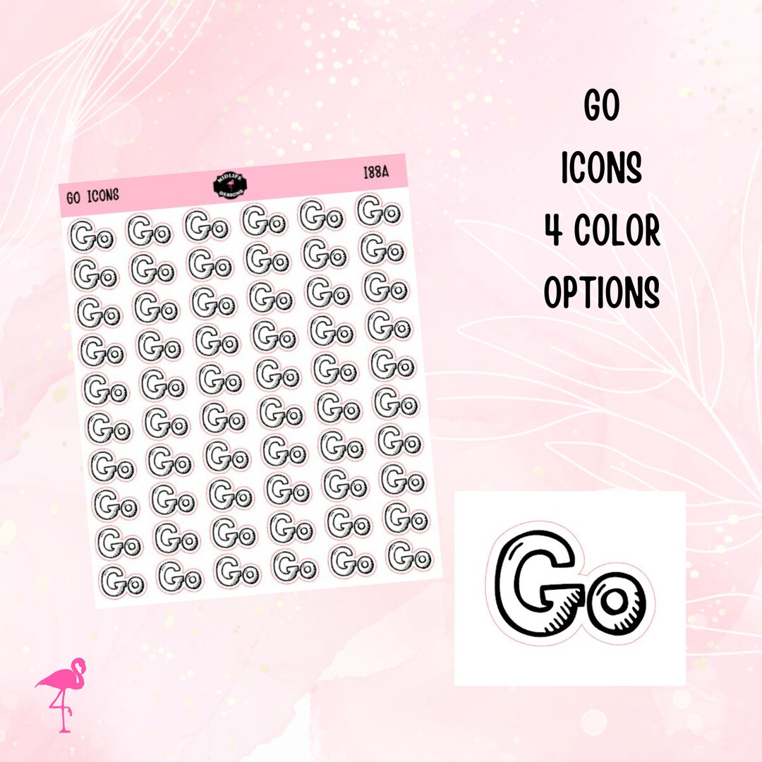 GO ICONS Go Icon Stickers, Planner Stickers, Action Stickers ...