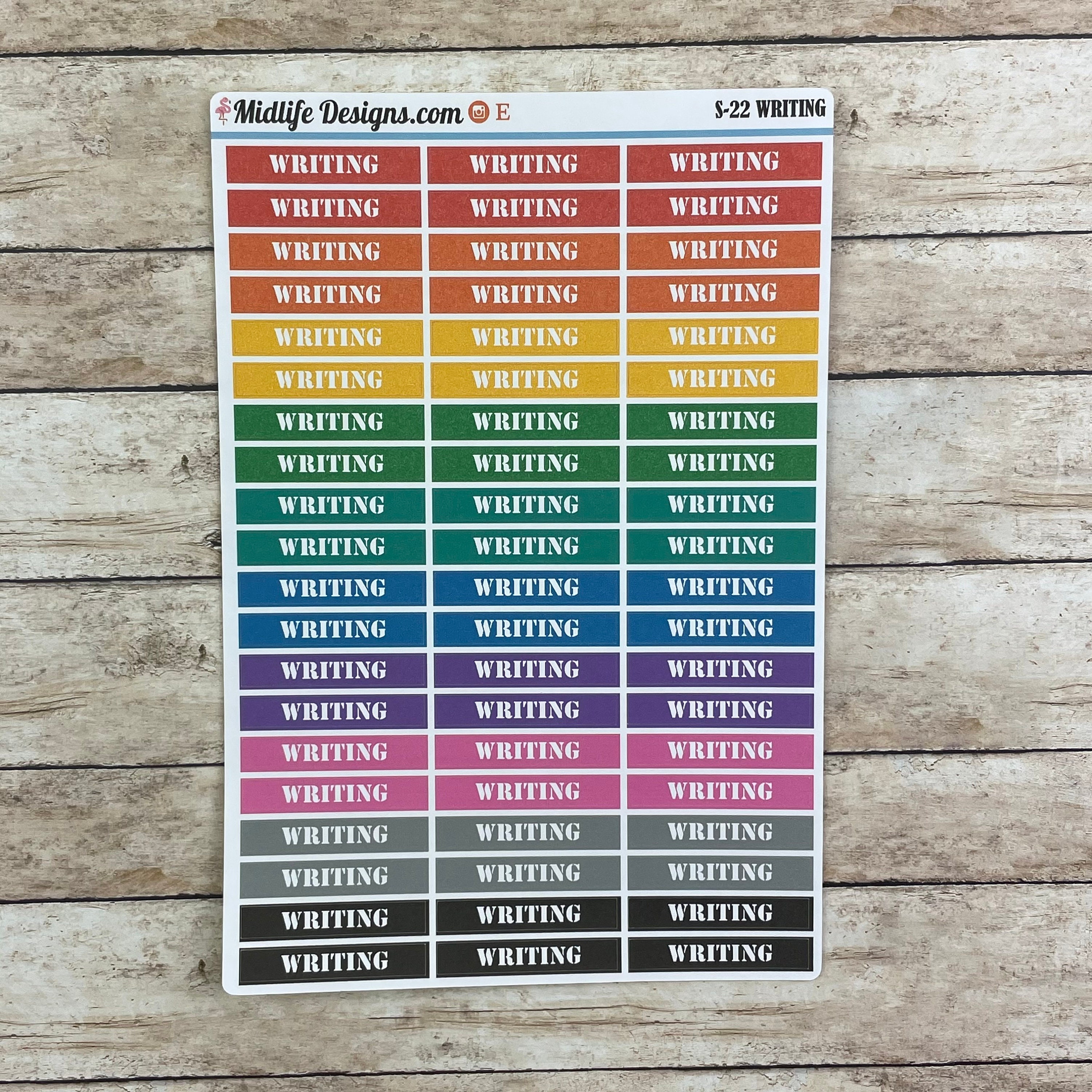 Writing school subject stickers homeschool stickers student | Etsy