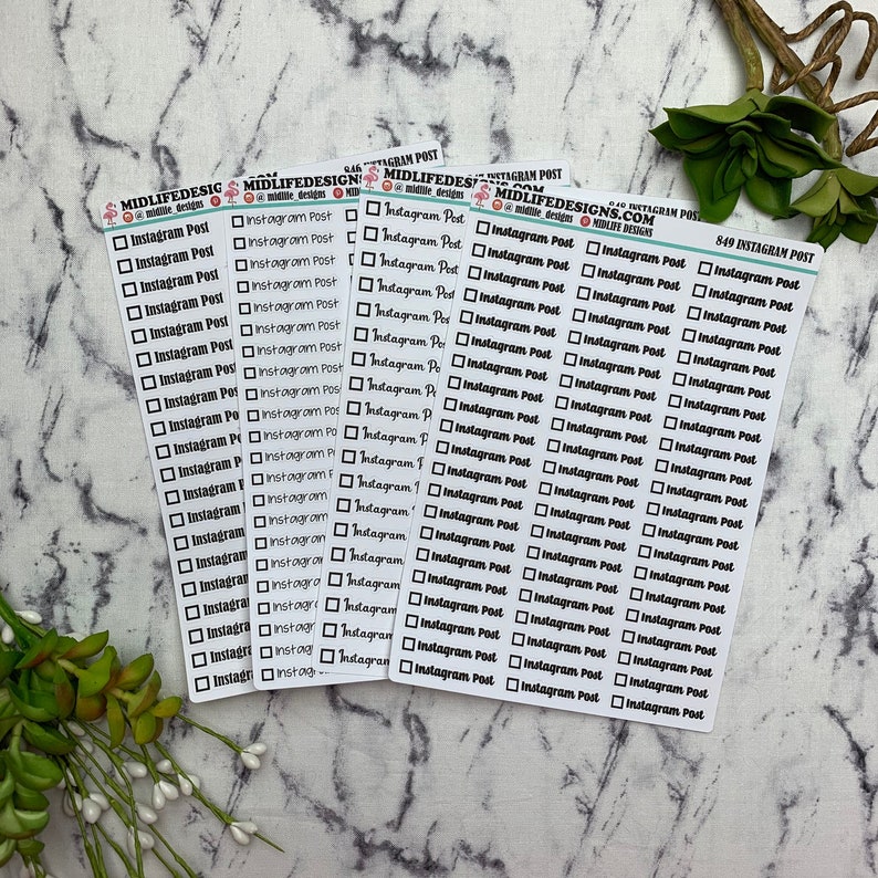 Instagram Post Planner Stickers Social Media Stickers - Etsy