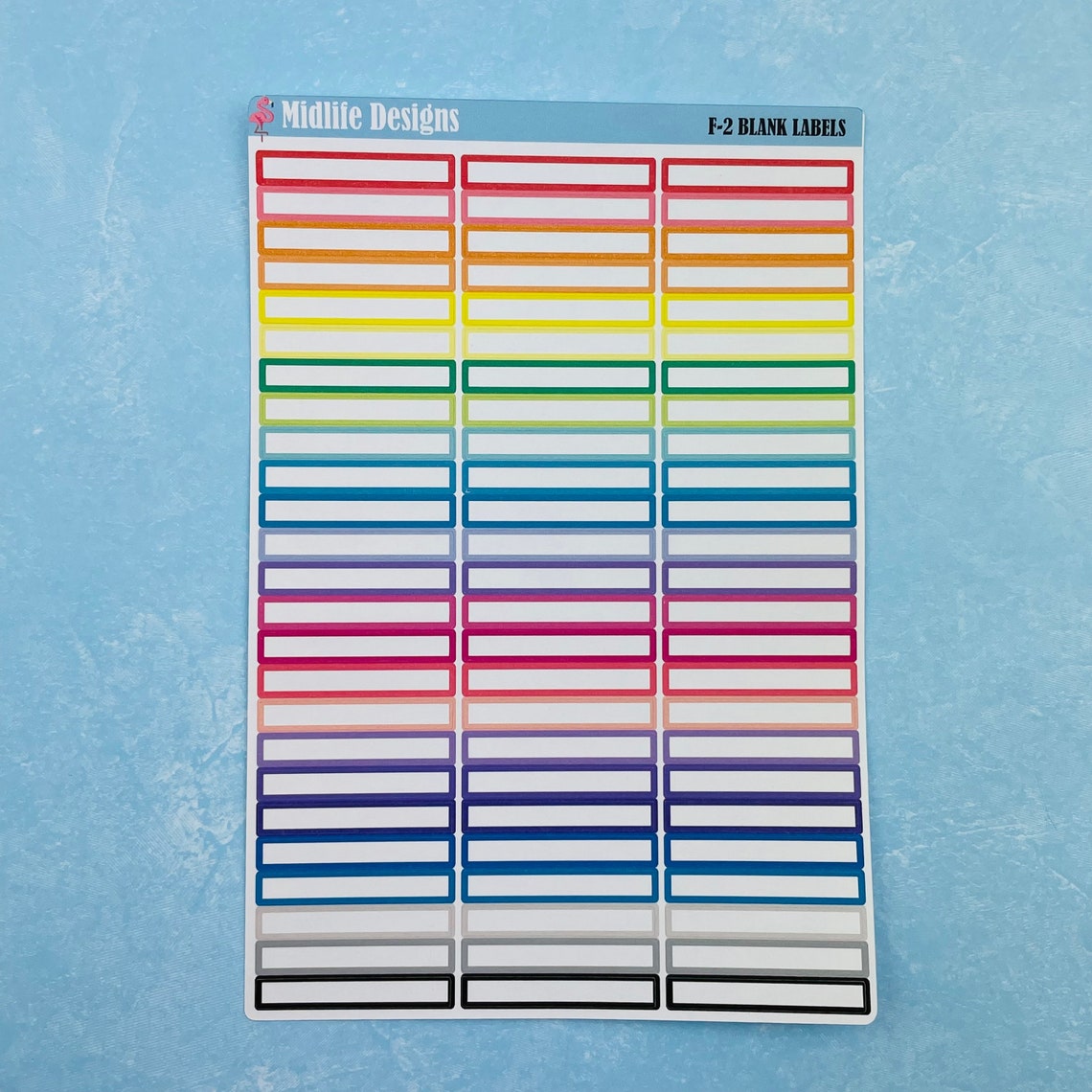 Blank Skinny Label Planner Stickers Blank Label Stickers - Etsy