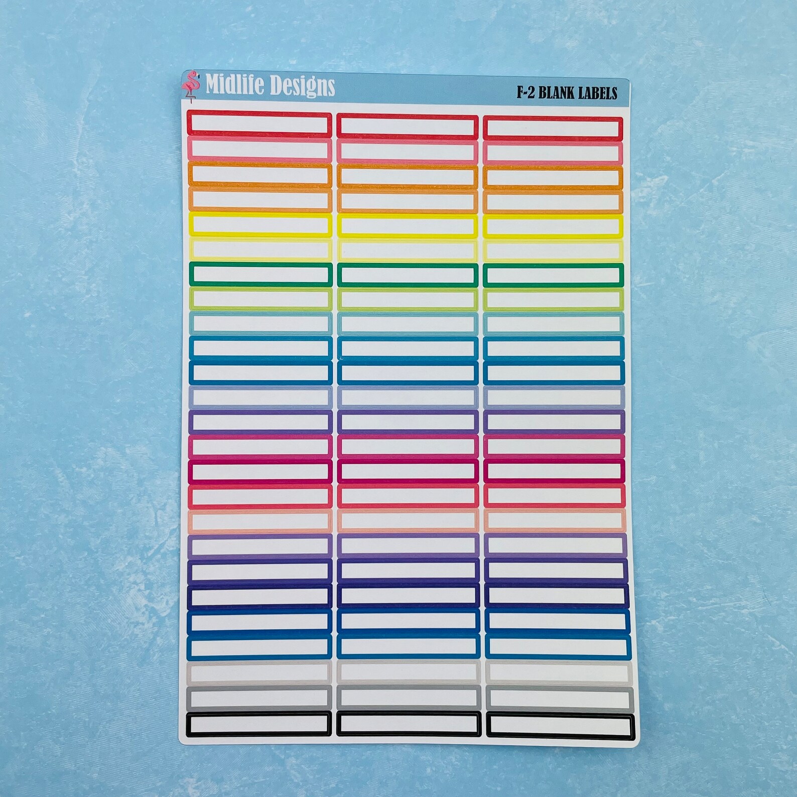 Blank Skinny Label Planner Stickers Blank Label Stickers - Etsy