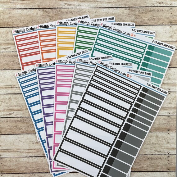Papercraft daily duo 7x9 check box stickers to do list checkboxes daily ...