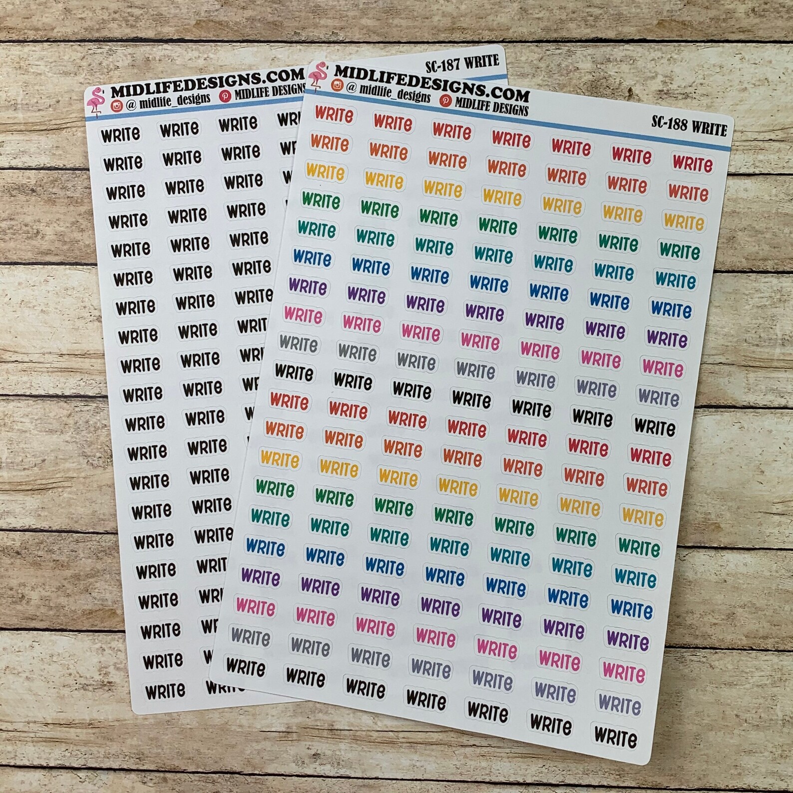 Write script planner stickers write stickers writing - Etsy