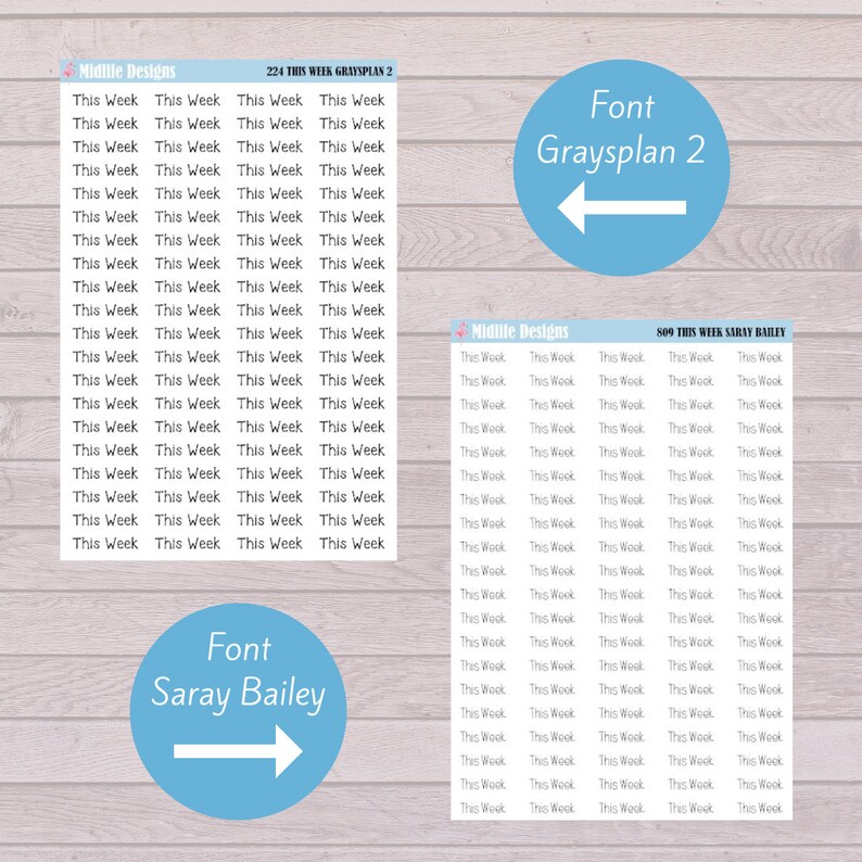 THIS WEEK Script Planner Stickers This Week Stickers Script - Etsy