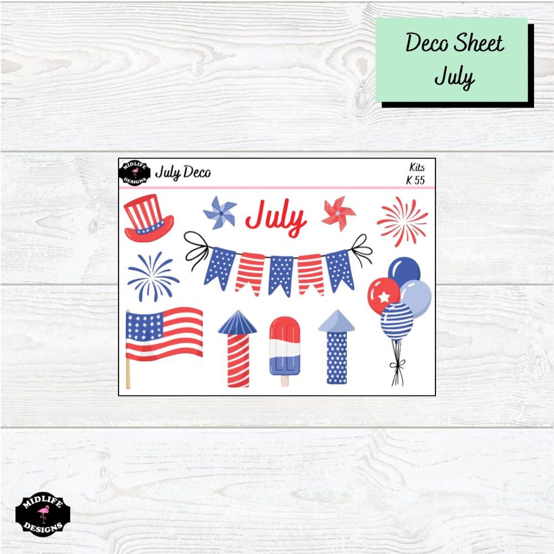 DECO SHEETS Planner Stickers, Small Monthly Deco Sheets, Decorative ...