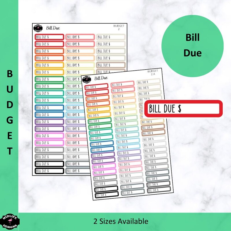 Bill Pay Stickers - Etsy
