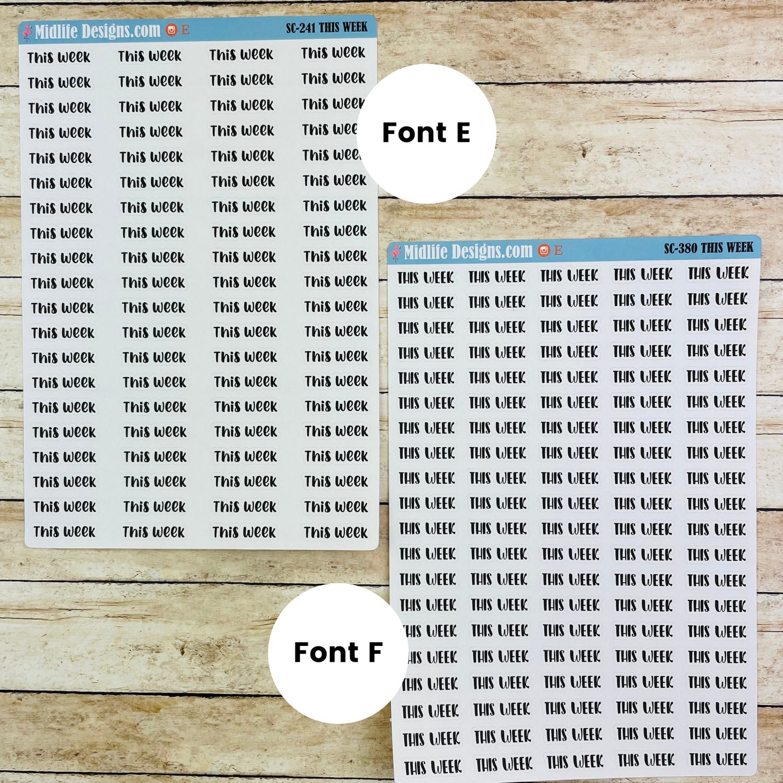 This week script planner stickers this week stickers this | Etsy