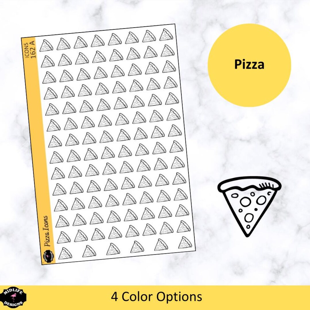 PIZZA Icon Planner Stickers | Icons Stickers, Pizza Stickers, Fast Food ...