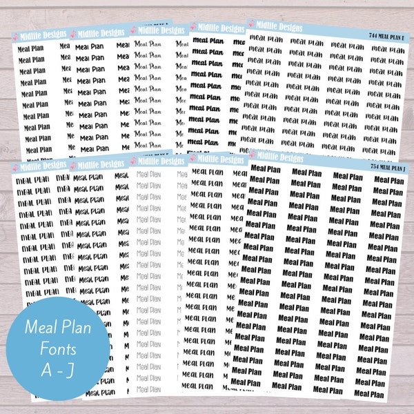 Meal Planning Sticker - Etsy