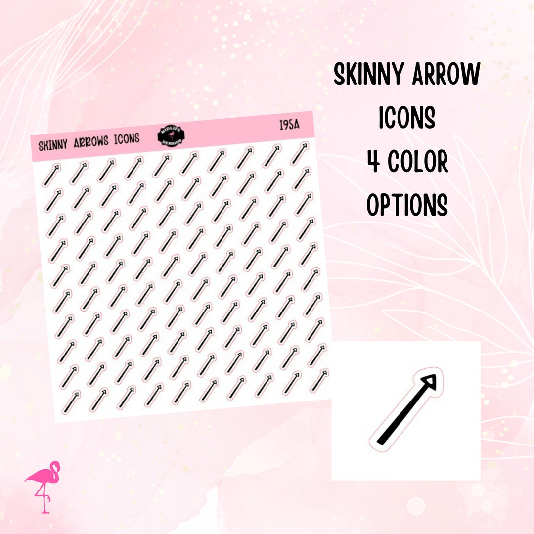 SKINNY ARROW ICONS Skinny Arrow Icon Stickers Planner - Etsy