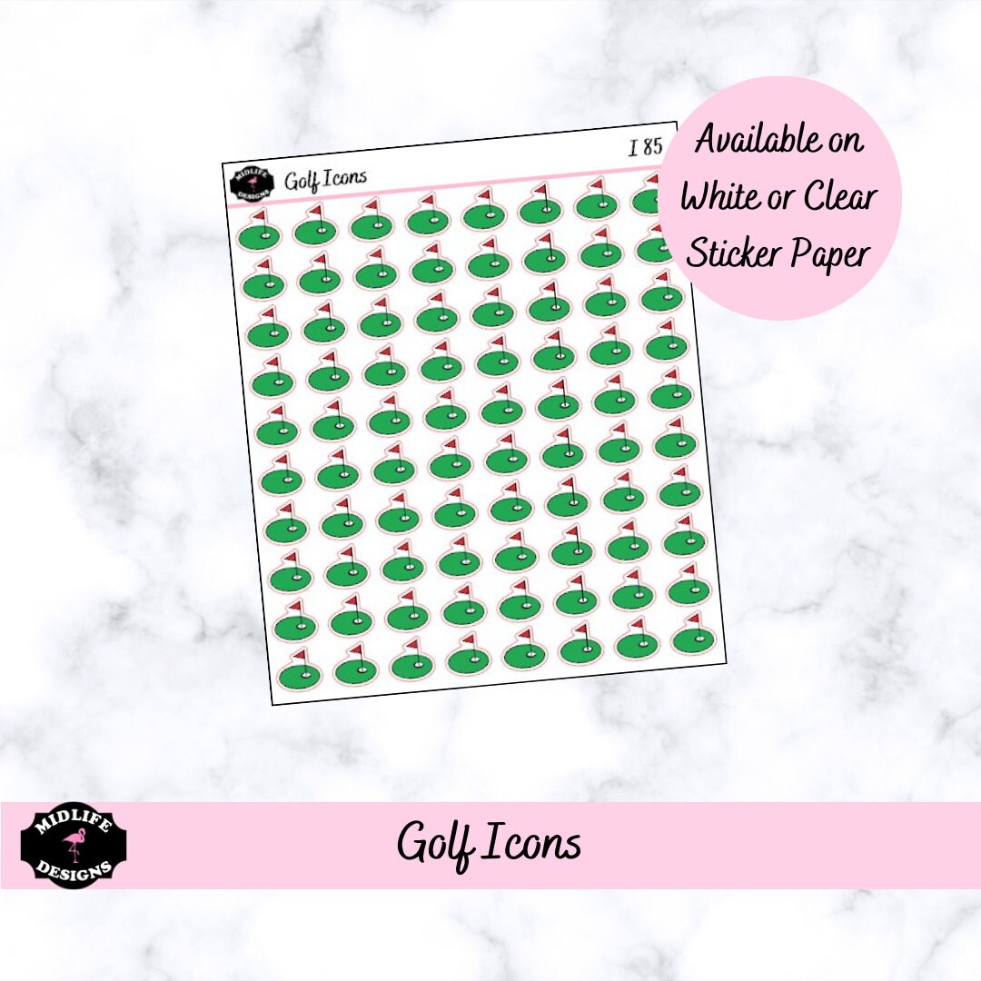 GOLF Icon Planner Stickers | Golf Icon Stickers, Golf Stickers, Planner ...