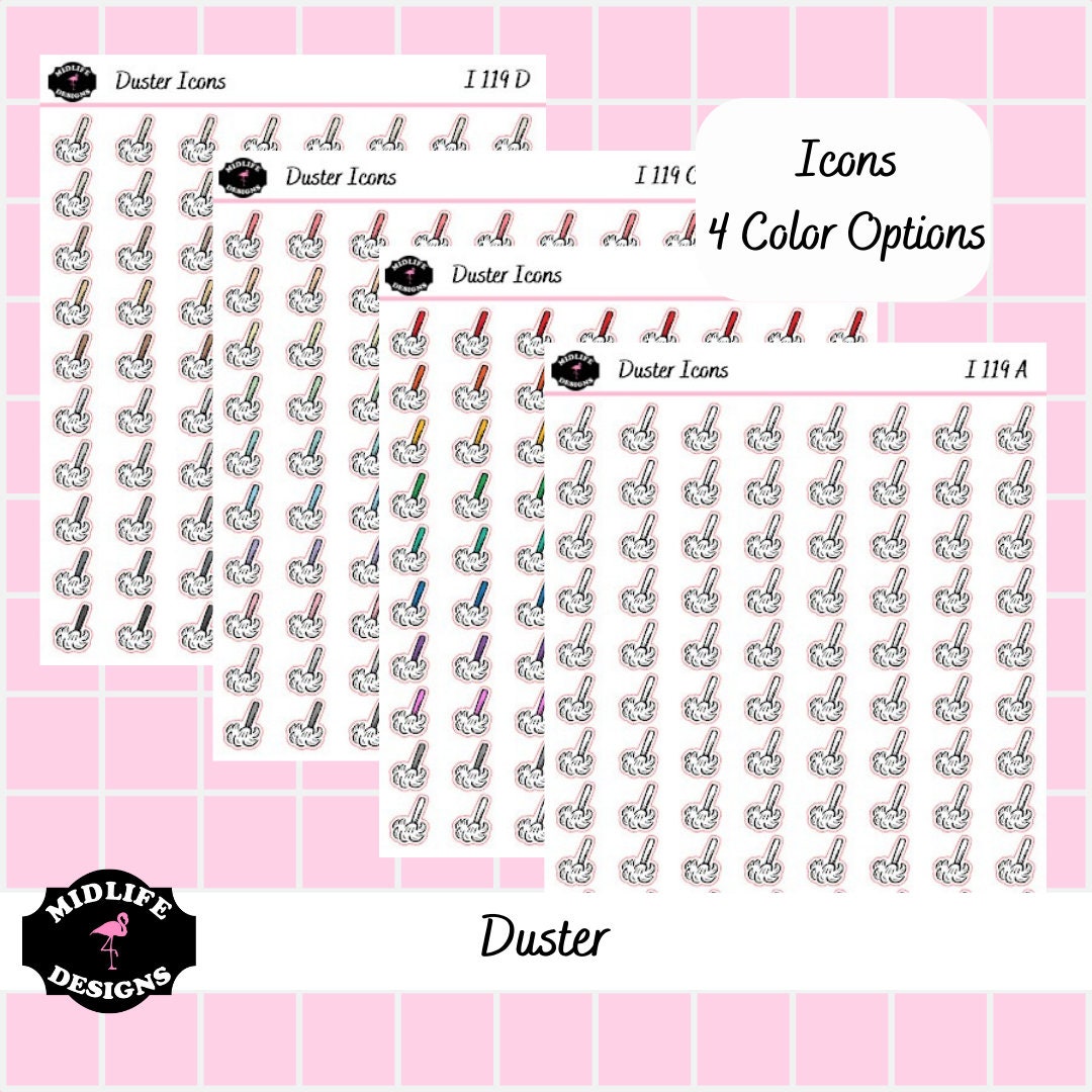 DUSTER ICONS Duster Icon Stickers, Cleaning Icons, House Cleaning ...