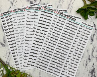 Work From Home Stickers - Etsy