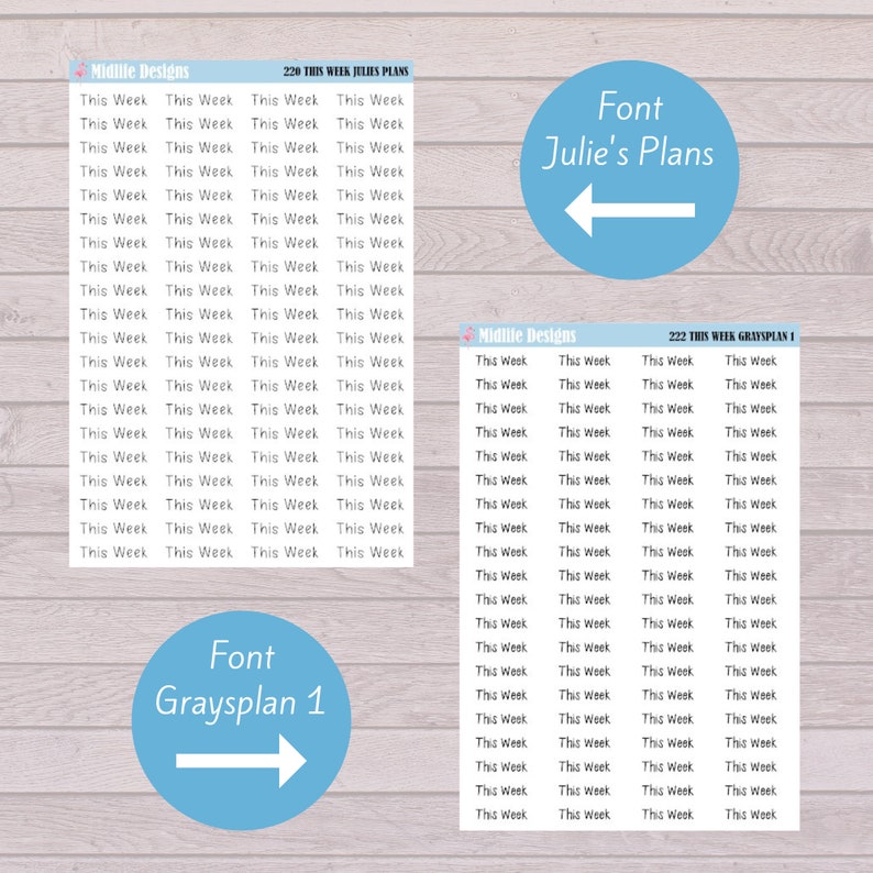 THIS WEEK Script Planner Stickers This Week Stickers Script - Etsy