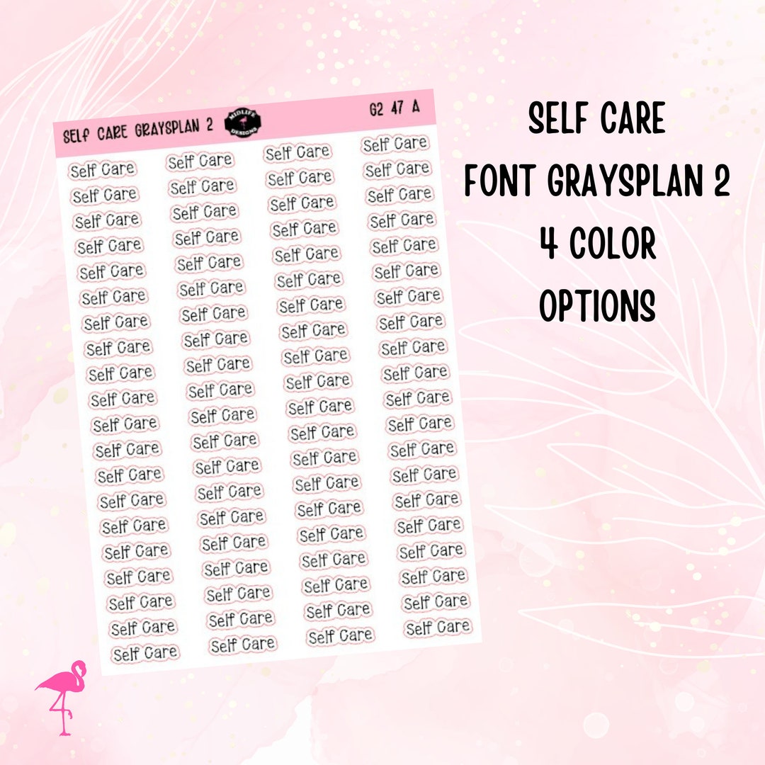 SELF CARE SCRIPT Planner Stickers Self Care Stickers - Etsy