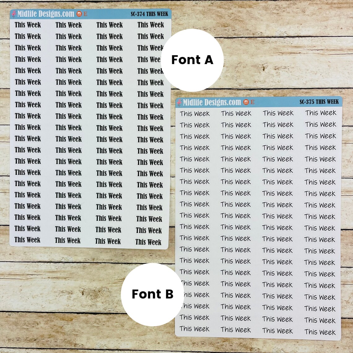 This week script planner stickers this week stickers this | Etsy