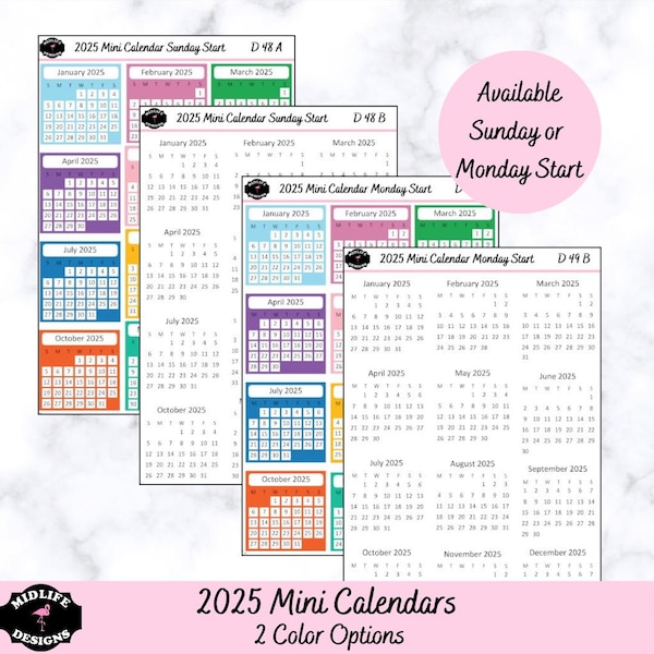 Mini Calendar - Etsy