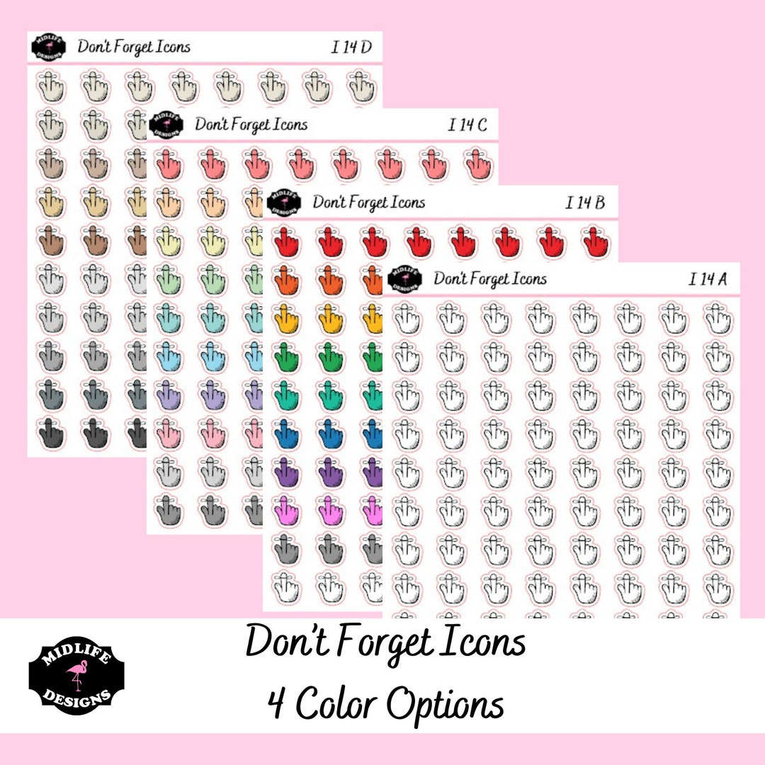 Don't Forget Icon Planner Stickers to Help You Remember Important ...
