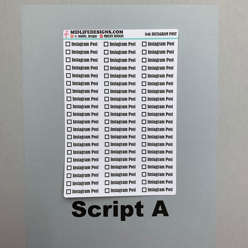 Instagram Post Planner Stickers Social Media Stickers - Etsy