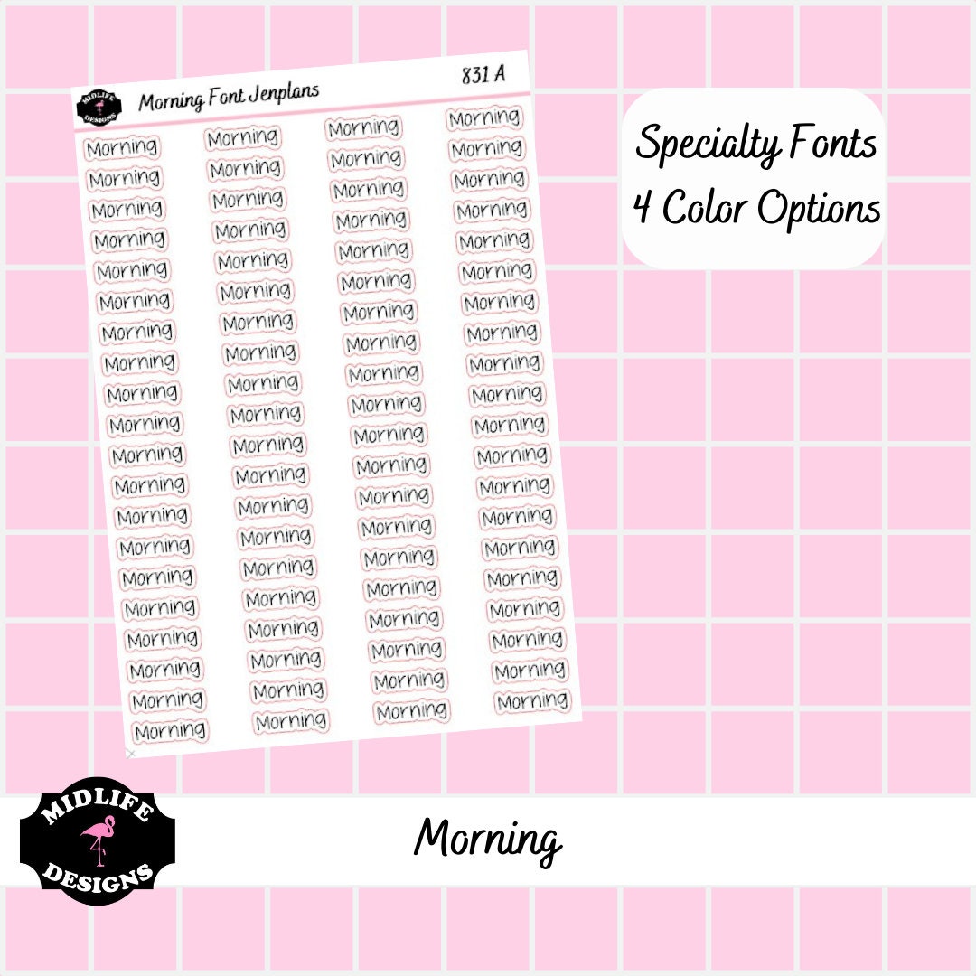 MORNING SCRIPT STICKERS Morning Script Planner Stickers, Morning ...