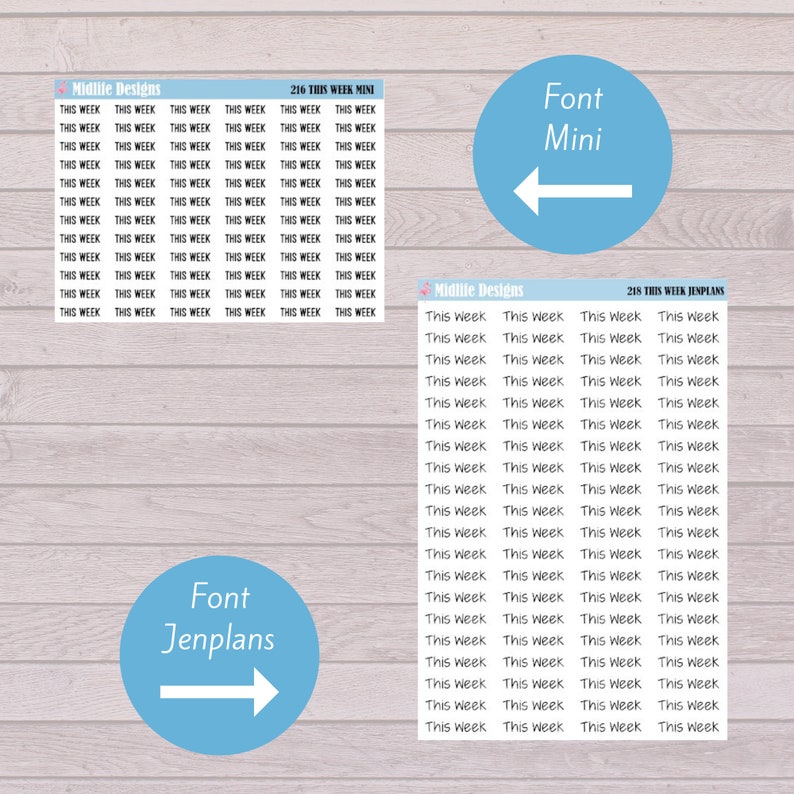 THIS WEEK Script Planner Stickers This Week Stickers Script - Etsy