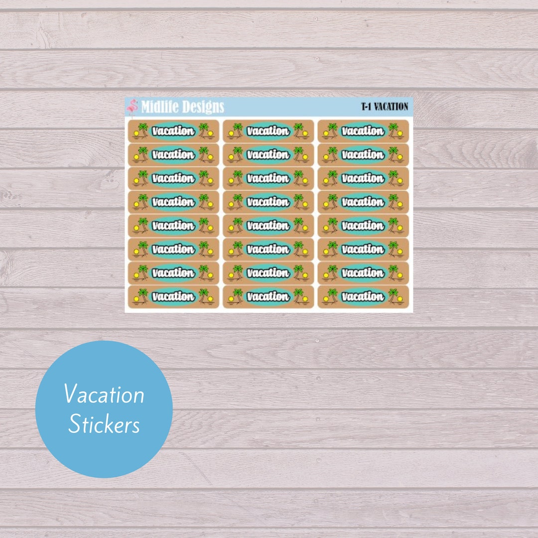 Vacation Planner Stickers, Travel Planner Stickers, Vacation Stickers ...