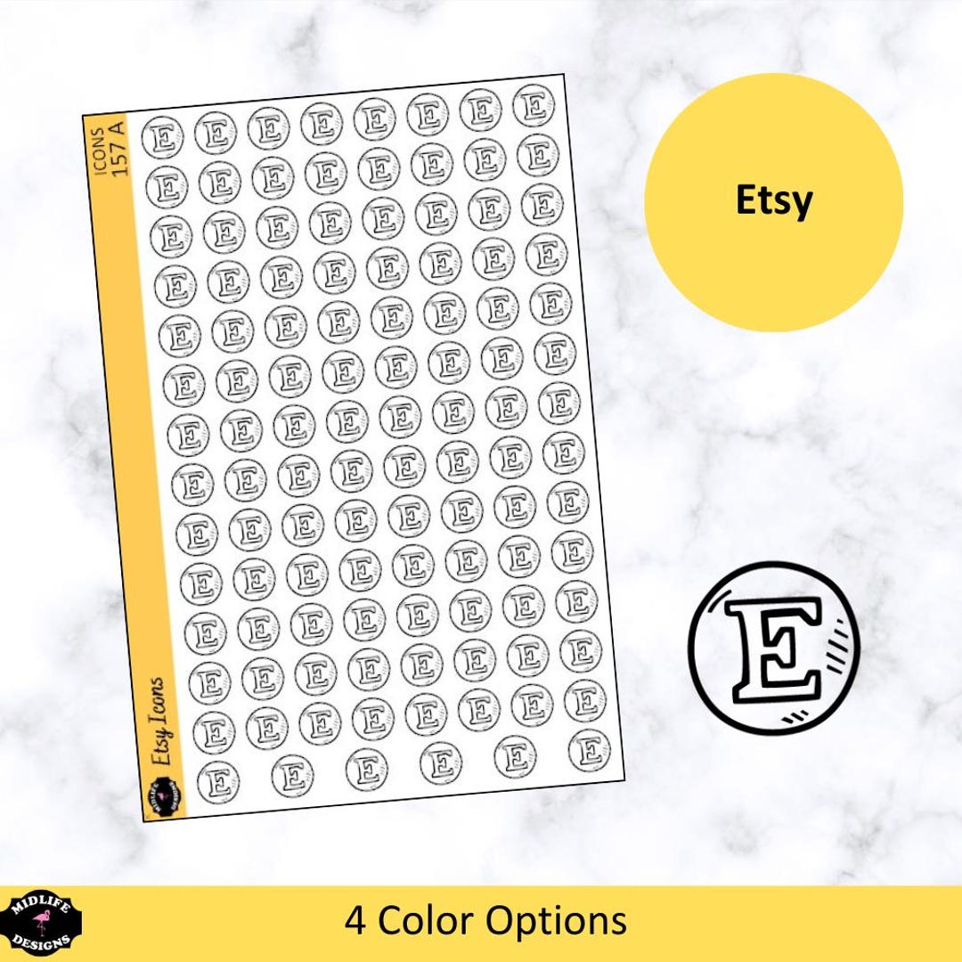 ETSY Icon Planner Stickers | Icons Stickers, Shop Owner Icons, Shop ...
