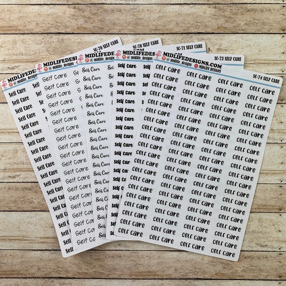 Self Care Script Planner Stickers Self Care Stickers Planner | Etsy
