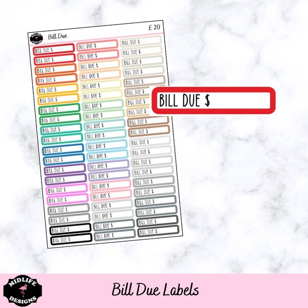 Bill Pay Stickers - Etsy
